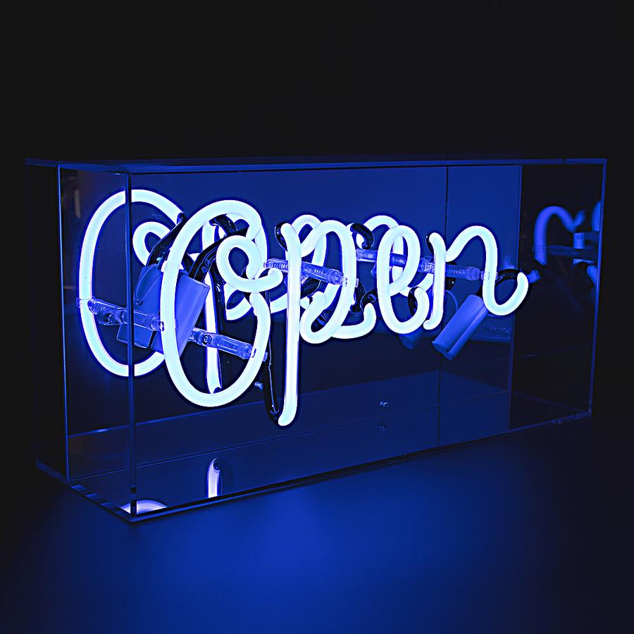 ‘OPEN’ ACRYLIC BOX NEON LIGHT – 151 Statement Living