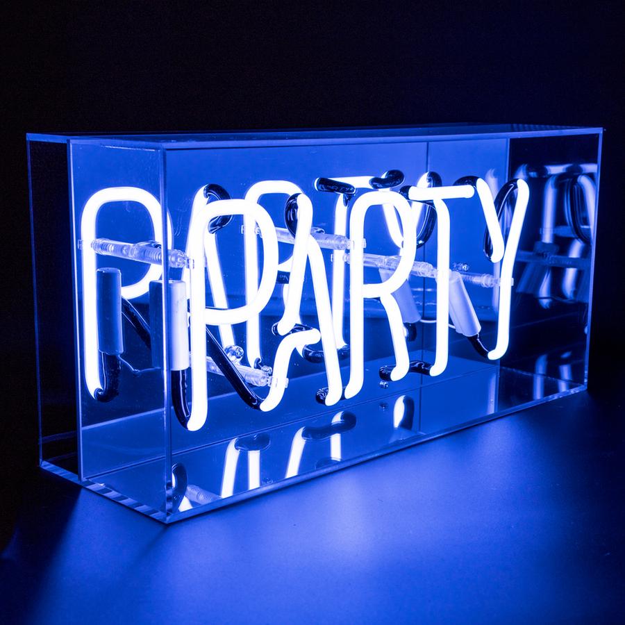 ‘PARTY’ ACRYLIC BOX NEON LIGHT – 151 Statement Living